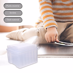 VILLCASE Plastic Postcards Storage Box, Transparent Greeting Card Organizer Portable Business Card Holder, Photo Organizer Cases for Crafts, Scrapbook, Paper, Envelopes