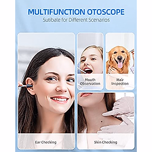 Digital Otoscope with Light, Ear Camera with Ear Wax Removal Tool, ScopeAround Ear Cleaning Camera with 5" Screen for Kids, Adults & Pets, Ear Scope, 32GB Card Supports Photo and Video Recording.
