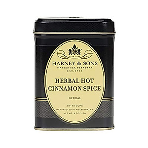 Harney & Sons Herbal Hot Cinnamon | 4oz Tin of Loose Leaf Herbal Tea