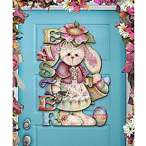 The Easter Bunny Door Hanger Wall Decor art by Jamie Mills-Price Easter Spring Decor 8457605H - Designocracy