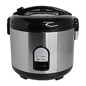 IMUSA USA GAU-00028 Electric Rice Cooker 10-Cup Uncooked Rice (20-Cup Cooked Rice), Stainless Steel