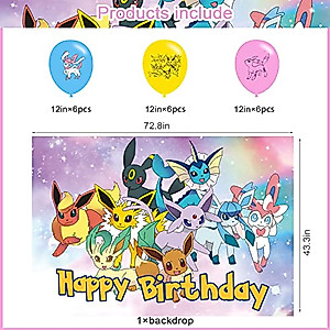 Aesthetic Evolutions Birthday Party Decoration,Aesthetic Evolutions Party Photo Background 5 x 3 FT and 18 Pcs Balloon