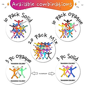 MAGMEN Magnetic Travel Toys, Stretchy, Fun, and Educational Fidget Toys for Kids and Adults Ages 3 and Up Pack of 10 Solid