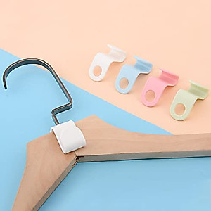 120pcs 4 Color Hanger Hook, Clothes Hanger Connector Hooks, Cascading Hangers, Space Saving for Velvet Closet,Organizer Savers Saver