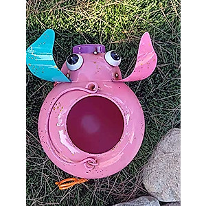 Fun Colorful Enameled Metal Watering Can - Pig, Continental Art Center Inc. CAC193001B