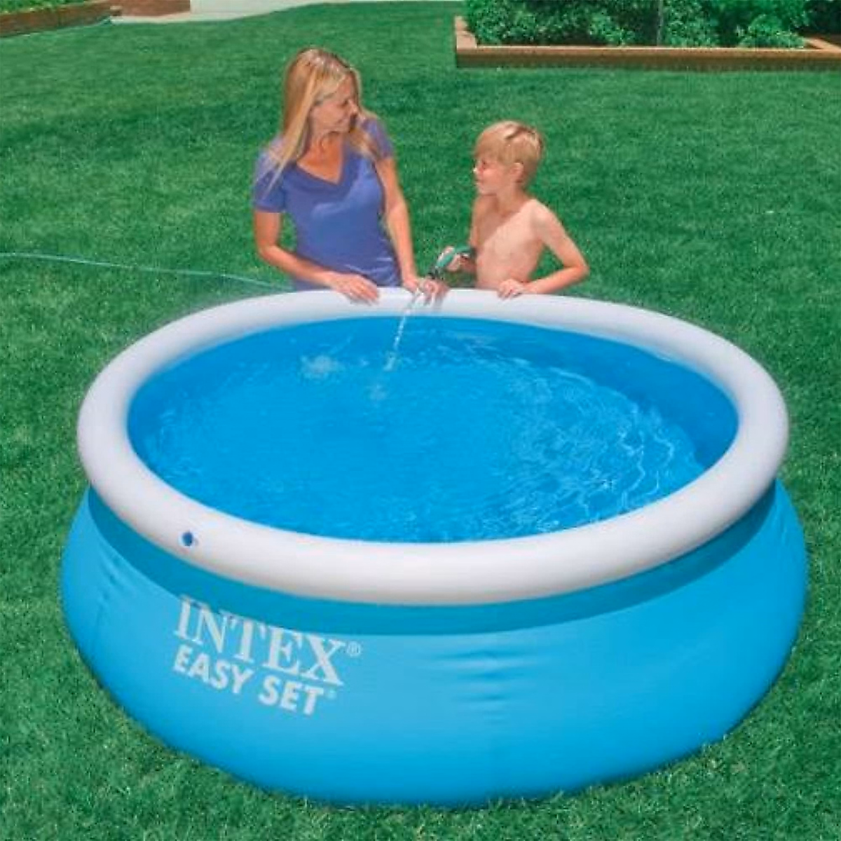 Intex Easy Set 6 Foot x 20 Inch Round Inflatable Above Ground Outdoor Backyard Swimming Pool with 330 GPH Easy Set Cartridge Filter Pump