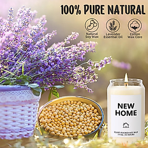 FreeJac House Warming Gifts New Home Gift Ideas New Home Candle Housewarming Gifts for Women New Apartment Gifts for Homeowner Friends Welcome Home Gifts Lavender Candle First Home Gifts 14oz