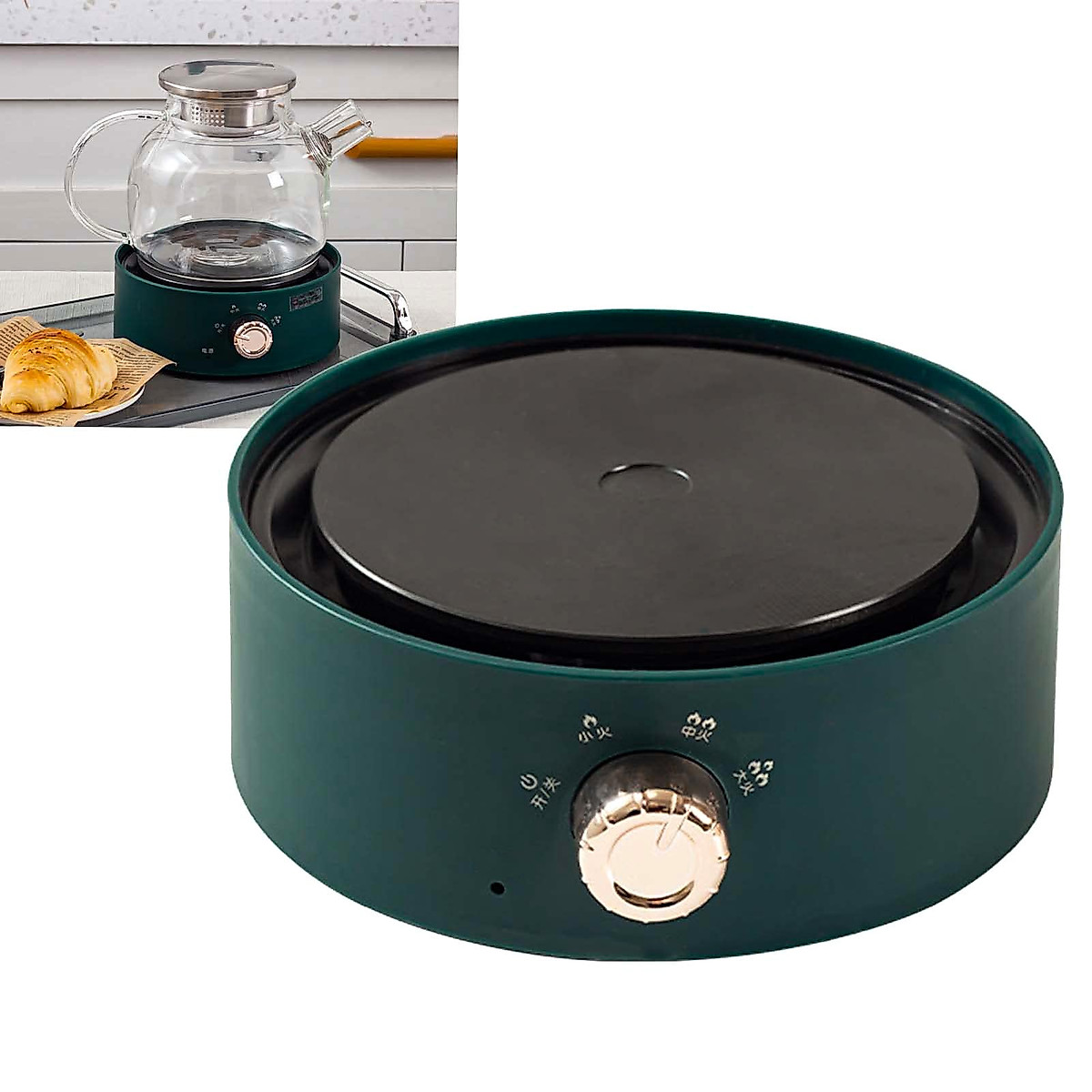 Electric Mini Stove,Small Hot Plate,360 Degree Vertical Heating Portable Countertop Hot Plate for Home Coffee Tea Water Heater,Small Hot Plate Mini Hot Plate Kitchen Cooktop Electric Heater 220V