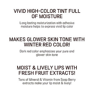 ETUDE Dear Darling Water Gel Tint Ice Cream (RD308 Honey Red) (21AD) | Vivid High-Color Lip Tint with Minerals and Vitamins from Soap Berry Extract to Moisture Your Lips