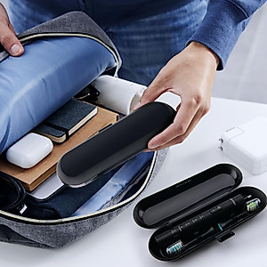 MOPIKO Travel Electric Toothbrush Kit, Sonic Toothbrush for Adults and Teens, Rechargeable Toothbrushes, Power Toothbrush for Kids, Smart Whitening Toothbrush USB-C (Blue)