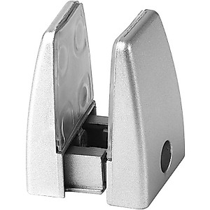 Sneeze Guard Clamp Bracket, T-Shaped Desk Partition Clamp with Freestanding Base for Clear Acrylic Shield Heavy Duty Auminum Guard Clamp, Desktop Countertop Reception 2PC