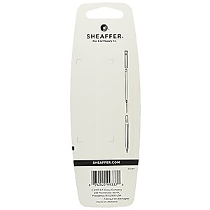Sheaffer Ballpoint Refill"T" Style - Black Medium Blister Card (fits Sagaris, Taranis & Stylus)