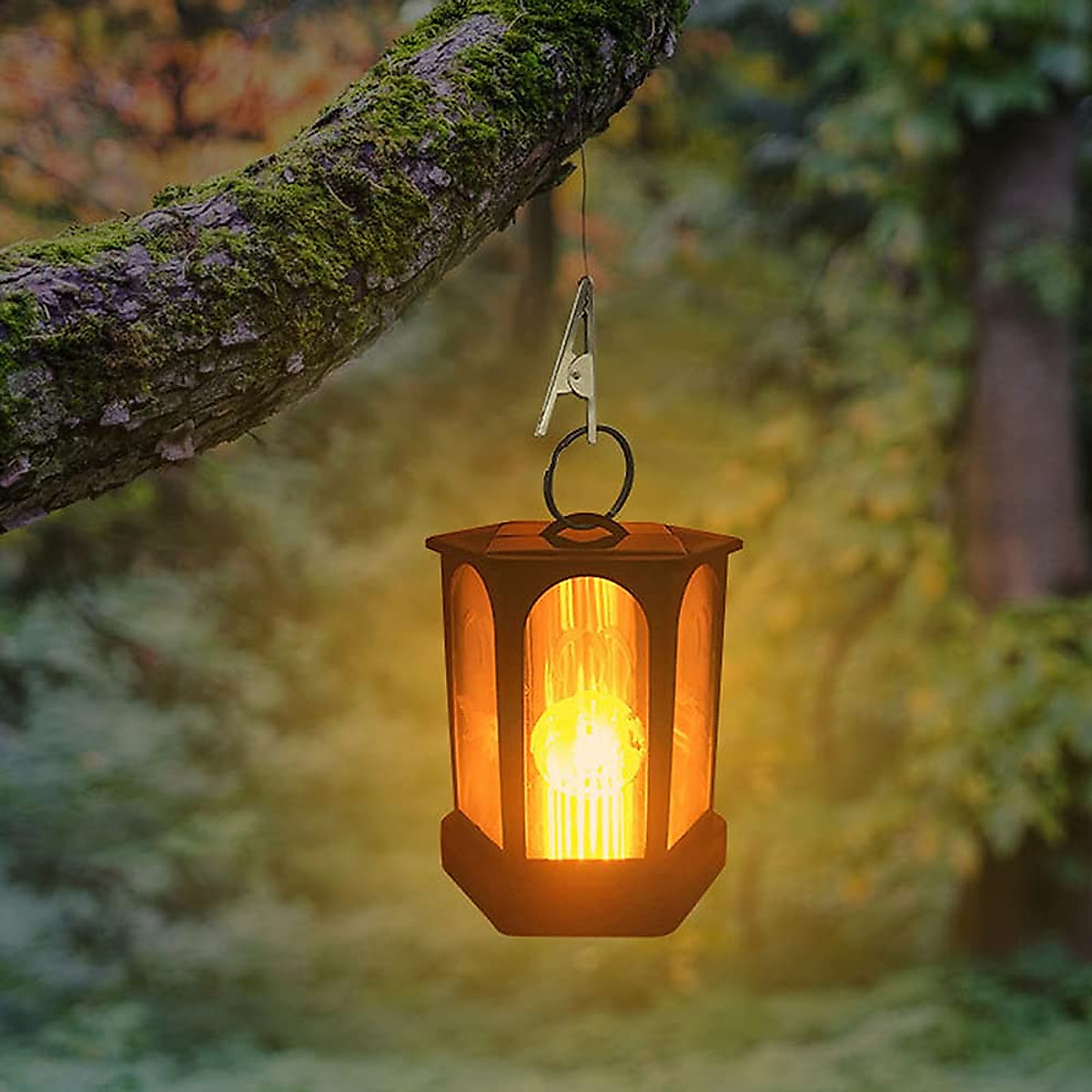 ZHUANYIYI Outdoor Hanging Solar Flame Lights, Garden Lawn Decorative Landscape Lights, All-Weather Home Garden Pavement Waterproof Lighting