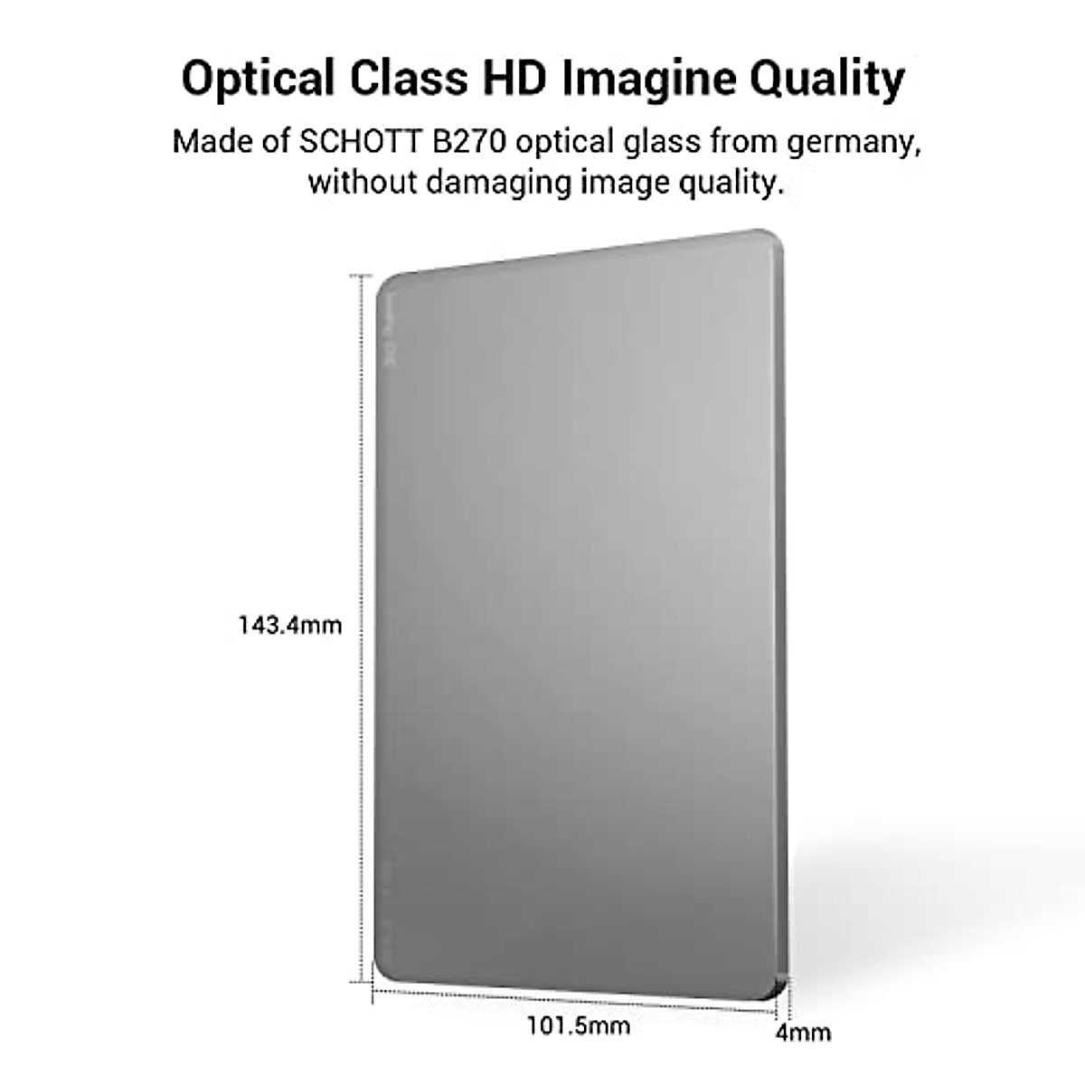 SmallRig 4 x 5.65 ND1.2 Filter (4 Stops), 4mm Thick Square Neutral Density Density Filter, with Multi-Layer Coatings Schott B270 Optical Glass, Fits for Matte Box – 3589
