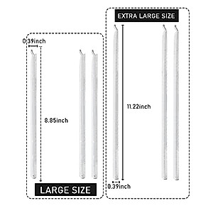 Pack of 12 Plastic Chip Clip Stick, Reusable Bag Sealer Stick for Kids Snacks Seasoning Cooking Backing, Stay Fresh Bag Sealer Sticks Kit, 4 Size in One Set