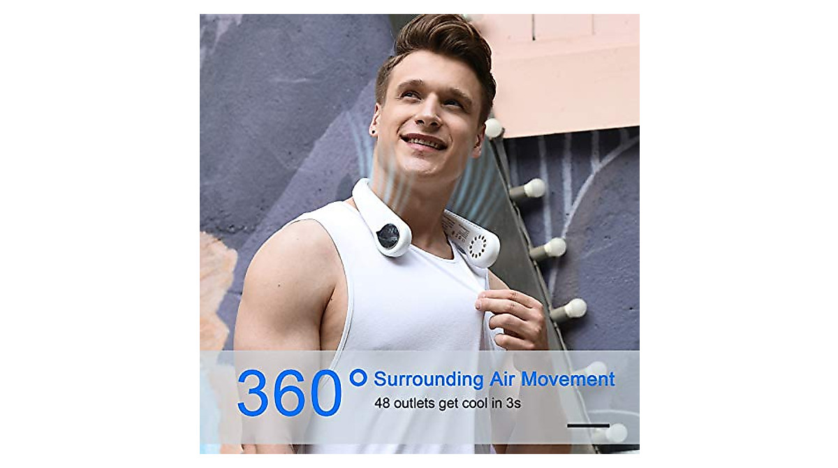 ITHKY Hands-Free Bladeless Neck Fan – 360° Cooling