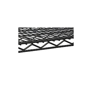 Omega 18" Deep x 36" Wide x 60" High 5 Tier Black Wire Shelf Truck with 1200 lb Capacity