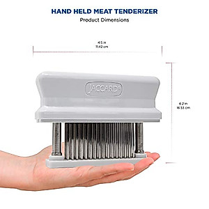 Jaccard 48-Blade Meat Tenderizer, Original Super 3 Meat Tenderizer, 1.50 x 4.00 x 5.75 Inches, White