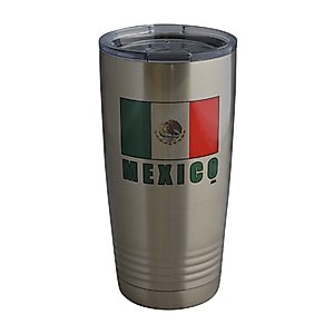 Rogue River Tactical Funny Mexico Flag 20 Oz.Stainless Steel Travel Tumbler Mug Cup w/Lid Vacuum Insulated Hot or Cold