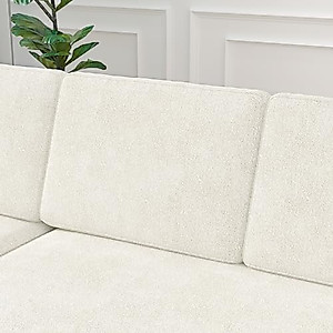 FANYE 85" W L-Shaped Reversible Sleeper Sectional Sofa Chenille Button Tufted Upholstered Corner Convertible Sofabed W/Pull Out Couch Bed and Storage Chaise, Nailhead Decor for Living Room