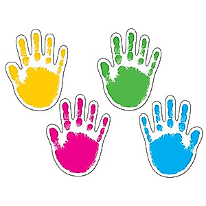Carson Dellosa Colorful Helping Hands Bulletin Board Cutouts, Colorful Decor for Bulletin Board Decorations, Cubby, Chalkboard, Locker Decorations, Crafts, and Classroom Decor (42 pc)