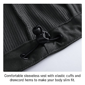 BALEAF Women's Lightweight Vest Softshell Sleeveless Jacket Windproof Stand Collar with Zipper Pockets Running Hiking Golf Gray M