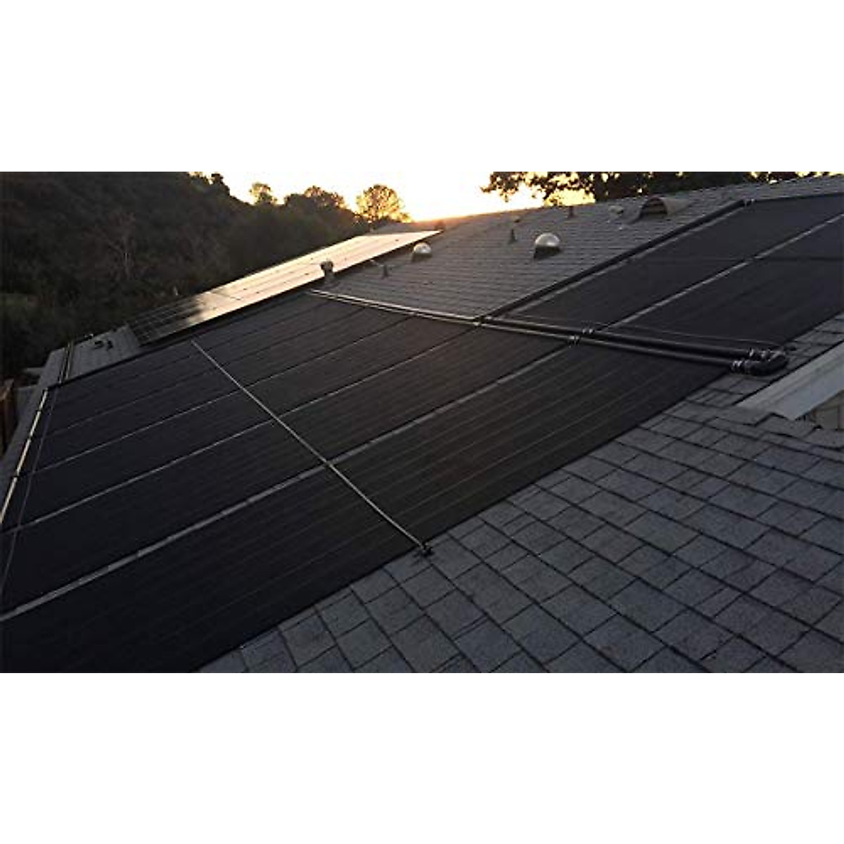 SolarPoolSupply High-Performance Solar Pool Heater Panel Replacement - 15-20 Year Life Expectancy - Extreme Durability + Easy Install + High-Heat Performance (4' X 8' / 1.5" I.D. Header)