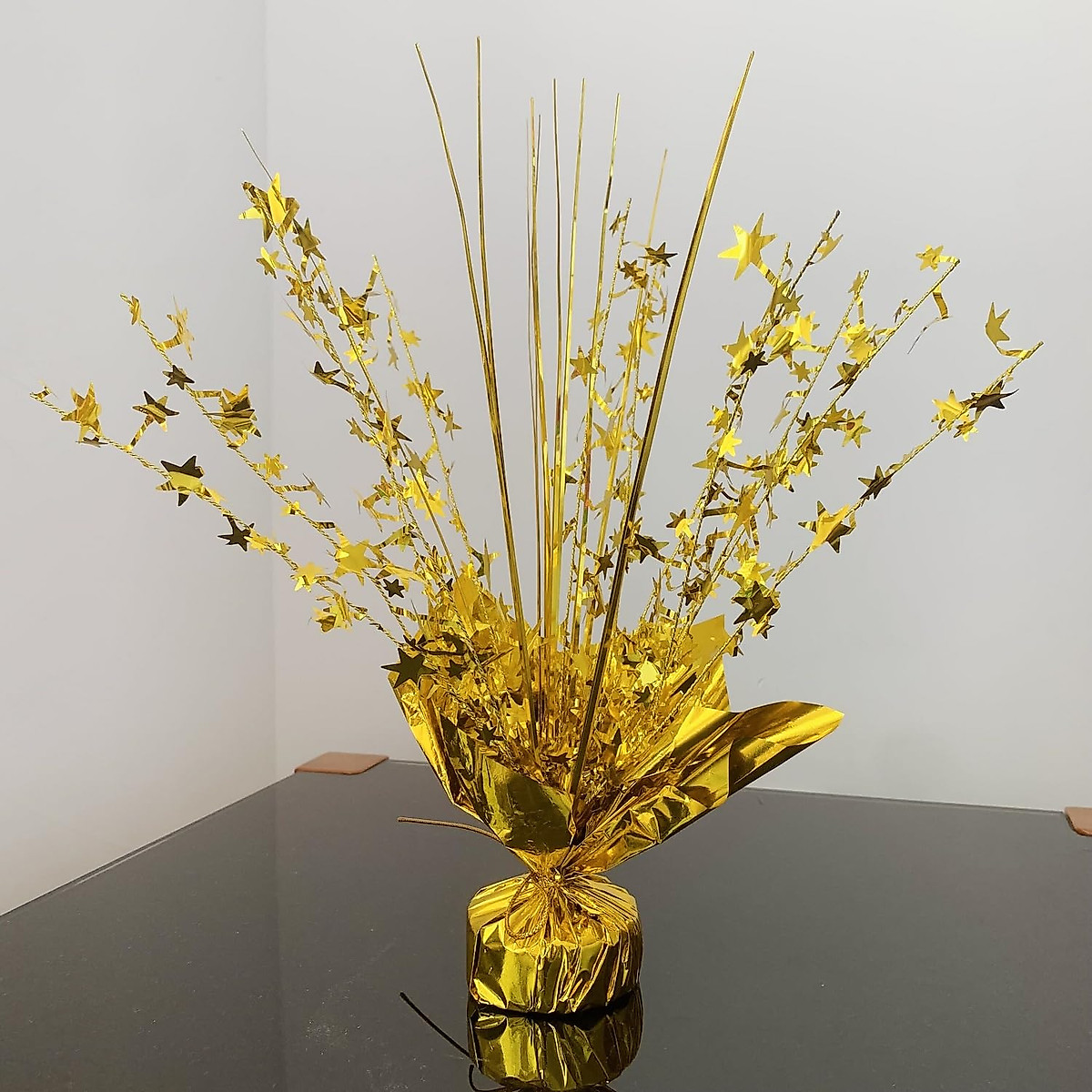 ALISSAR Glitter Gold Star Centerpieces-Table Decorations for Home Decor Birthday Wedding Anniversary Decor (Gold) (4, Gold)