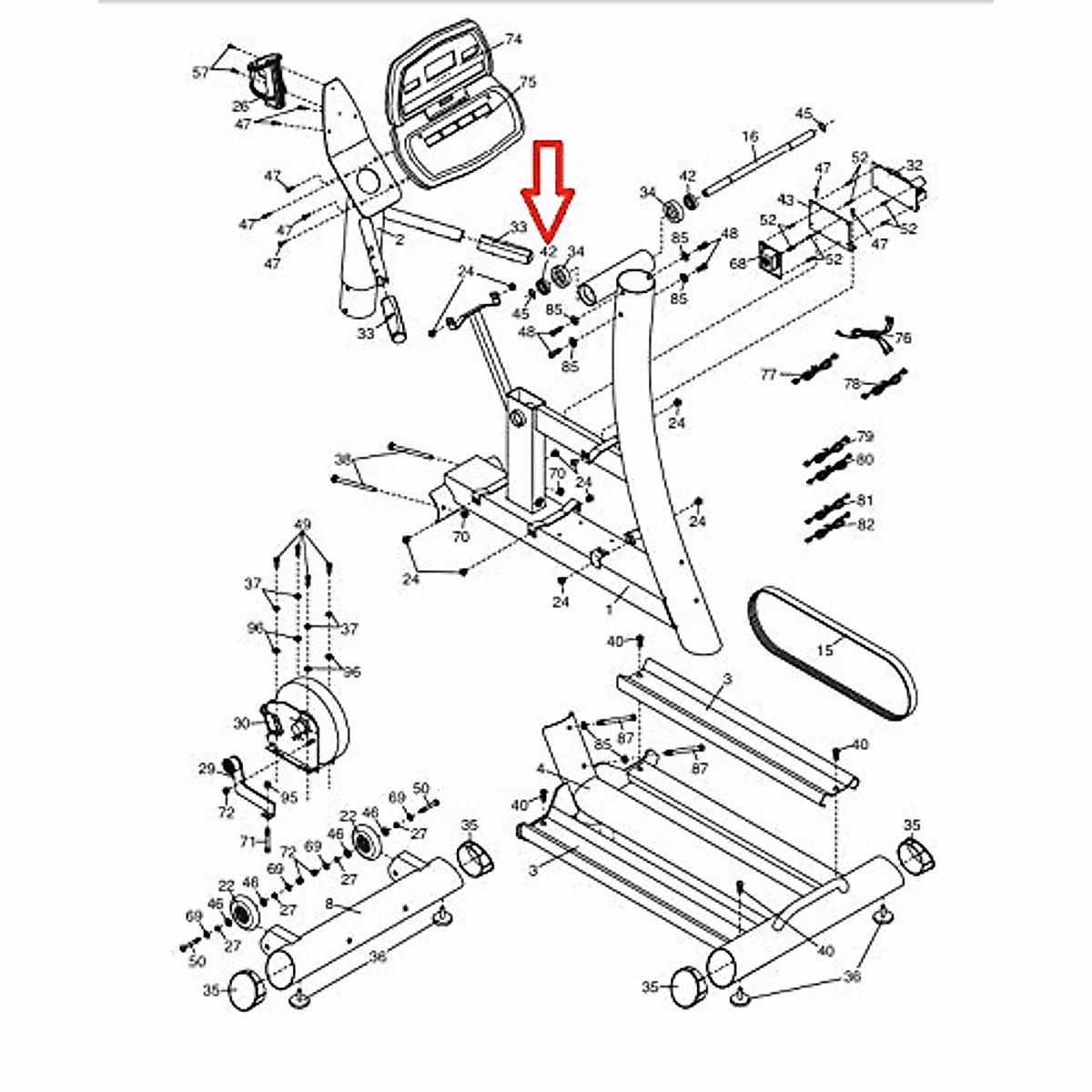 Icon Health & Fitness, Inc. R12Z Sealed Bearing 139703 Works with Gold's Gym FreeMotion Epic NordicTrack Elliptical