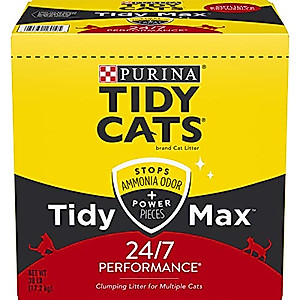 Purina Tidy Cats Clumping Cat Litter, Tidy Max 24/7 Performance Multi Cat Litter - 38 lb. Box