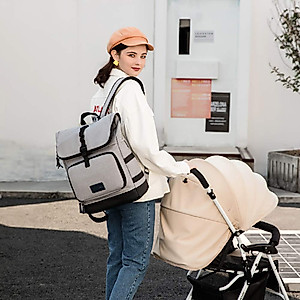 Diaper Bag Backpack Diaper Bag Baby Registry Search Dad Diaper Bag Gender Neutral Baby Stuff Large Diaper Bag (Gray)