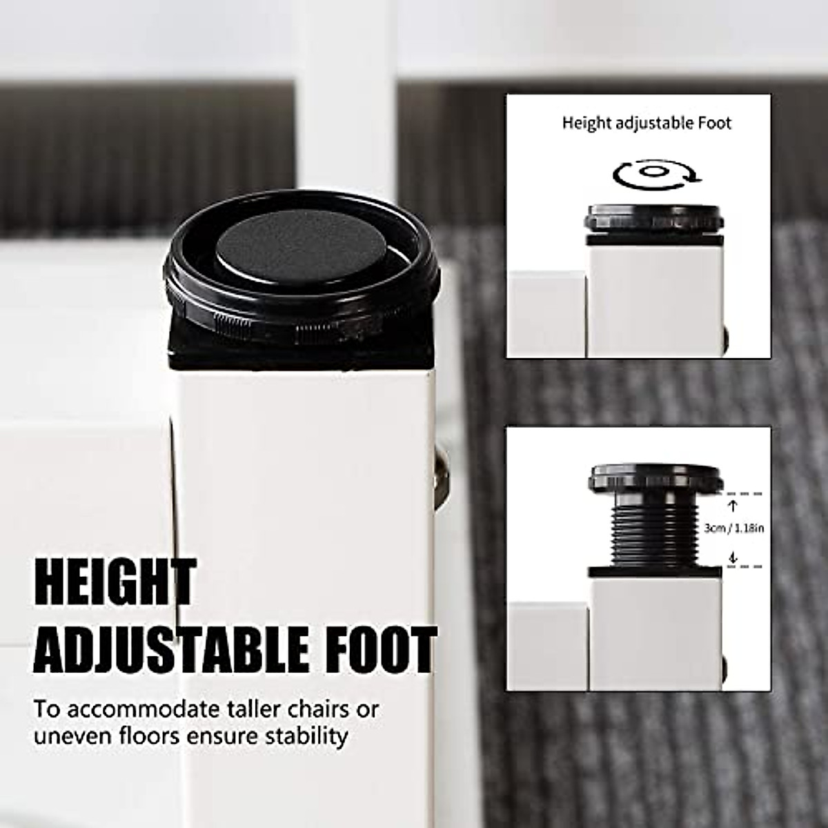 TOPSKY 59" Big Large Computer Office Desk 1.88" Thickness Desktop (White Marble Texture)