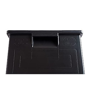 12 Pack Small Storage Bin, Wall Mount Storage, Hanging and Stacking Bin, Freestanding | 20” x 12” x 8” Plastic Container | Black | Zeus 4PLZ06 StorageCompat