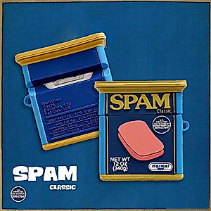 Compatible with Airpods Pro Soft Silicone Case, 3D Entertainment Luxury Funny Cool Jersey Lunch Meat Recorder Designer Suit, Character Skin Fashion, Girls, Boys, Teenagers. (Pro Luncheon Meat)