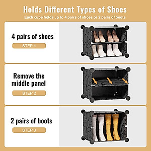 10-Tier Portable Shoe Rack Organizer for Closet Entryway 40 Pairs Shoe Storage Cabinet with Doors Shoe Rack with Cover Plastic Freestanding Stackable Shoe Organizer Shelves for Closet Entryway Bedroom