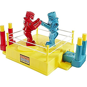 Mattel Games Rock 'Em Sock 'Em Robots Kids Game, Fighting Robots with Red Rocker & Blue Bomber, Knock His Block Off (Amazon Exclusive)