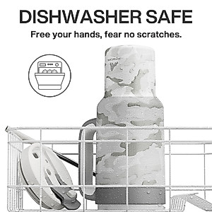 POWCAN 40 oz Camo Tumbler with Handle, 2-in-1 Straw and Sip Lid, Leakproof, Dishwasher Safe, Insulated Stainless Steel Travel Coffee Mug, Keeps Cold for 34 Hours, Car Cup Holder Fit (Clouded Aspen)