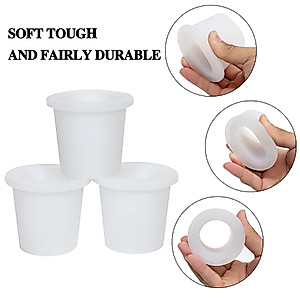 HQLESHUI 3 Pieces Patio Table Umbrella Hole Ring Umbrella Cone Wedge Plug Umbrella Stabilizer Sleeve for 2 to 2.6 Inch Patio Table Hole and 1.5 Inch or Umbrella Pole Adapter (Transparent)