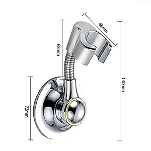 Bafeel Shower Head Holder Suction Cup Handheld Bracket Adjustable Height Shower Holder, Multi-Directional Removable Wall Mounted Suction Bracket