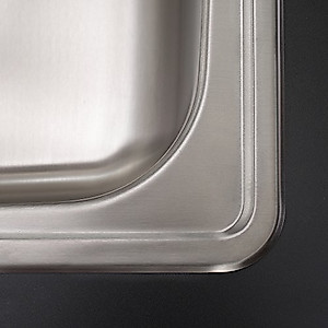 Kraus KTM25 25 inch Topmount Single Bowl 18 gauge Stainless Steel Kitchen Sink