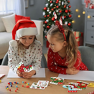 48 Pcs Christmas Craft Kits for Kids Christmas Stockings Christmas Tree Stockings Ornaments Kit Make Your Own Christmas Craft DIY Stockings Cutouts for Holiday Farmhouse Decor Handcraft Supplies