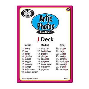 Super Duper Publications | Articulation Photos J Fun Deck Flash Cards | Educational Learning Resource for Children