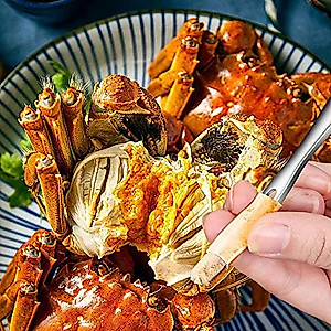 Stainless Steel Seafood Forks 8.07" Kitchen Picnic Seafood Tool Lobster Fork(gold)