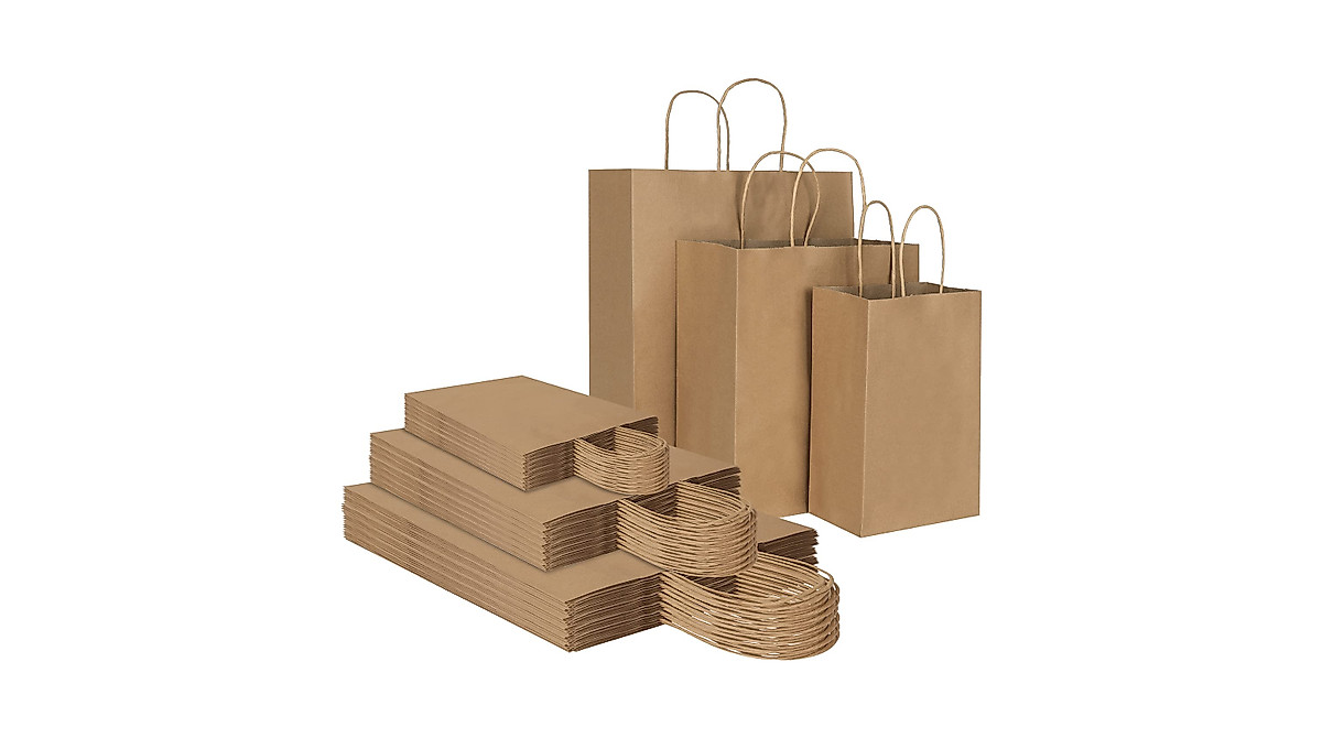 Toovip 90 Pack Kraft Paper Bags - Durable & Eco-Friendly