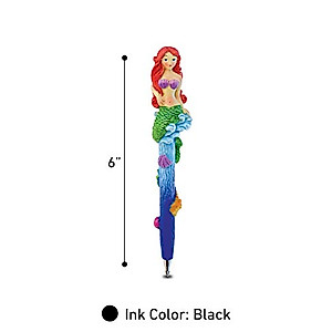 Planet Pens Mermaid Novelty Pen - Cute Fun & Unique Kids & Adults Office Supplies Ballpoint Pen, Colorful Sea Life Writing Pen Instrument For Cool Stationery School & Office Desk Decor Accessories