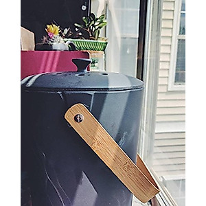 Bamboozle Kitchen Compost Bin – Indoor Countertop Food Composter, Made of Sustainable Bamboo Fiber | Graphite Color
