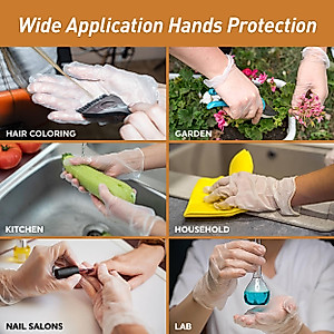 Med PRIDE Vinyl Gloves| Large Box of 100| 4.3 mil Thick, Powder-Free, Non-Sterile, Heavy Duty Disposable Gloves| Professional Grade for Healthcare, Medical, Food Handling, and More