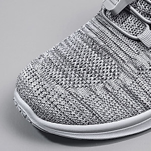 Womens Running Shoes Lace-Up Platform, Leather Running Shoes for Men Closed Toe Canvas Wide Width Smeakers Support Casual Shoes Unisex Fashion Outdoor Running Shoe D-Grey