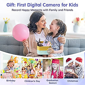 Newest Digital Camera, 1080P Digital Camera for Kids with 32GB Card Anti-Shake, Portable Point and Shoot Camera Fill Flash 16X Zoom, Small Camera