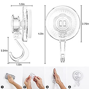 Budget & Good Shower Caddy Suction Cup and Elegear Wreath Suction Cup Hooks 2 Pack Bundle